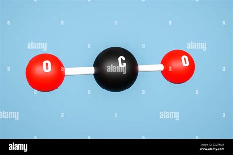 Carbon Dioxide Model Chemical Bond Co2 Carbon Dioxide Molecule As Model Chemical Bond Carbon
