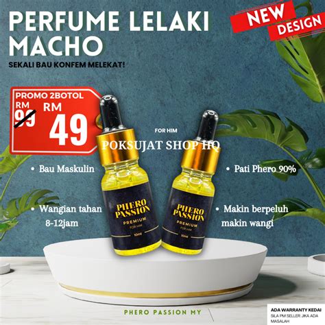 Perfume Phero Passion Pemikat Pasangan Lelaki Pemikat Wanita Pati Original Pheromone