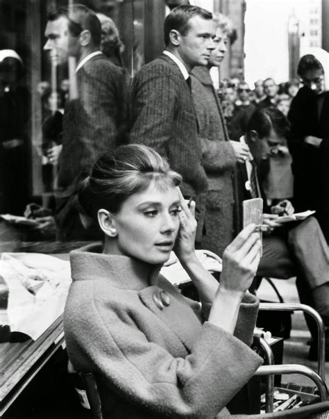 Audrey Hepburn On The Set Of Breakfast At Tiffanys Directed By Blake