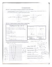 Understanding Quadratic Functions Graphing And Analysis Course Hero