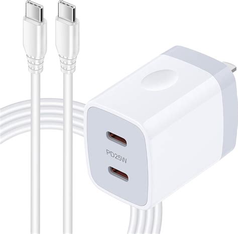 Amazon 急速充電器 Type C Usb充電器 タイプc充電器 2ポート 25w 3a Pd3 0 Pps対応 Usb C Usb Cケーブル1本付き Type C コンセント