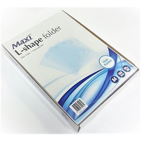 Buy Maxi L Shape Folder A4 180 Micron Mxlf 100 Pkt100pc Online