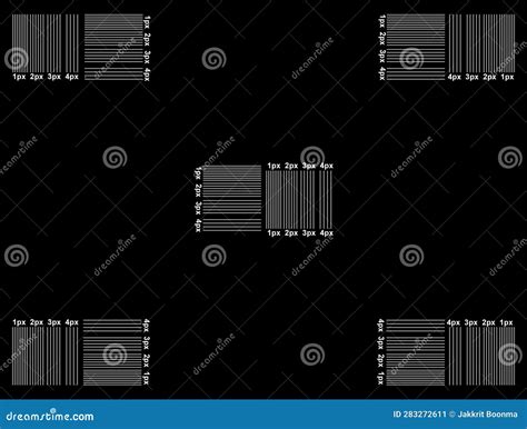 A Chart Of A Scale Barcode Testting For Calibration Stock Illustration Illustration Of