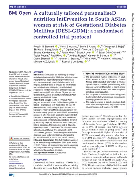 Pdf A Culturally Tailored Personalised Nutrition Intervention In South Asian Women At Risk Of