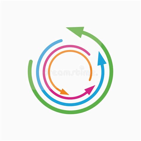 Vector Logo Design Element Arrow Pointer Circle Stock Vector Illustration Of Color