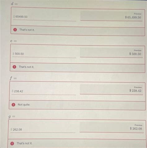 Solved Using The Following Table Calculate The Missing