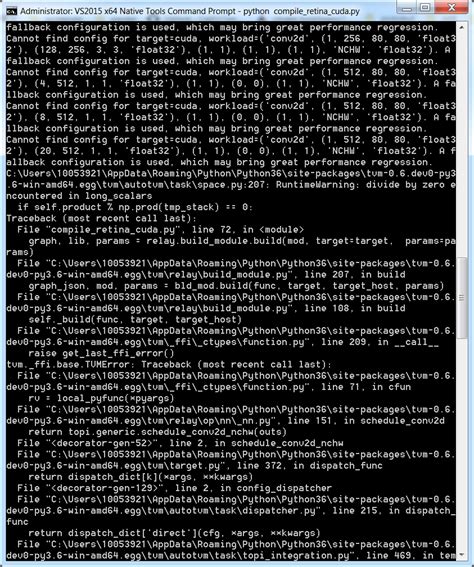 Zerodivisionerror When Compile Mxnet Model Target Cuda Under Windows Questions Apache Tvm