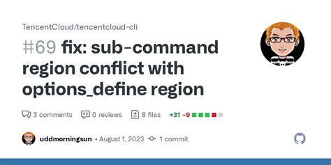 Fix Sub Command Region Conflict With Options Define Region By