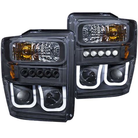 Anzo Back U Bar Style Projector Headlights For 2008 2010 Ford Super