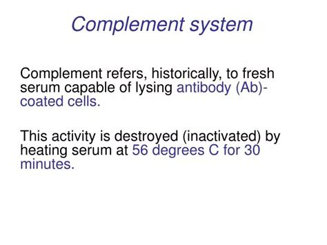 PPT Complement System PowerPoint Presentation Free Download ID 926908