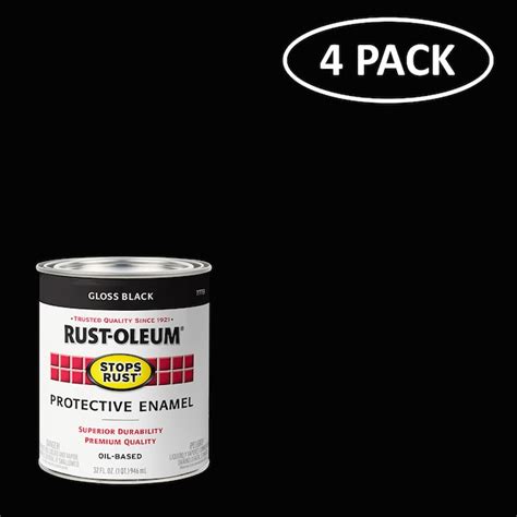 Rust Oleum Stops Rust Gloss Black Interiorexterior Oil Based