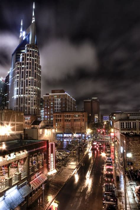 Nashville Tennessee At Night Nashville Tennessee Usa City Skyline