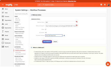 How To Set Up Webhook In Insightly Crm Suretriggers How To Set Up Webhook In Insightly Crm Suretriggers