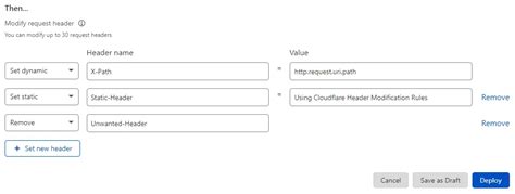 Create A Request Header Transform Rule In The Dashboard · Cloudflare Rules Docs
