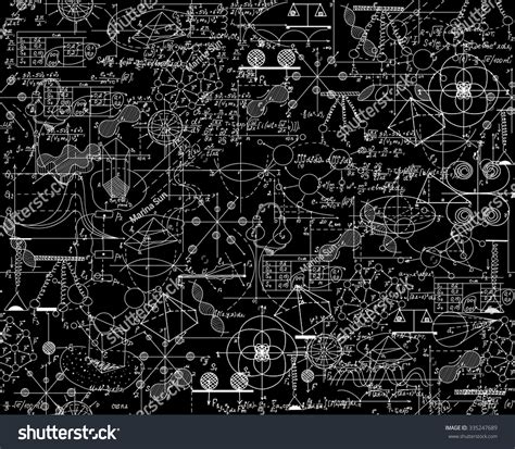 Scientific Vector Seamless Pattern Math Physical Stock Vector Royalty Free