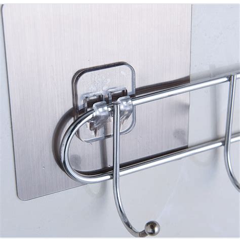 Badu Bg Монтирани на стена държачи за висящи стелажи без пробиви Пластмаса от неръждаема стомана