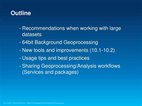 Ppt Efficient Data Management And Analysis With Geoprocessing
