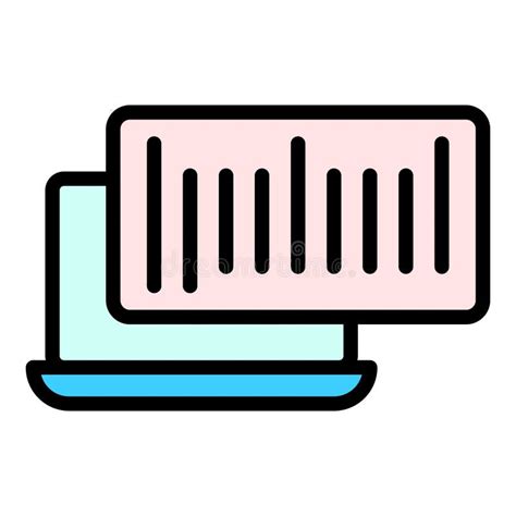 computer barcode icon vector flat stock illustration illustration of