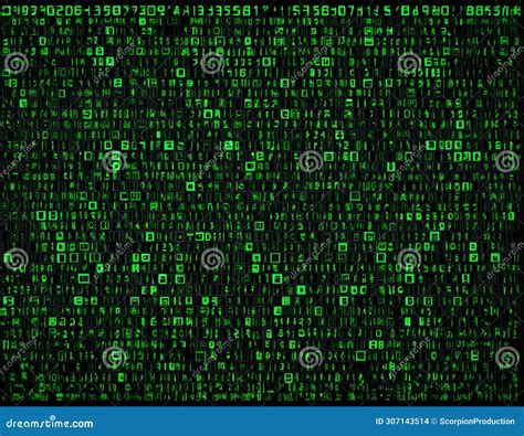 Green Matrix Code Stream Ai Generated Royalty Free Stock Image 307143514