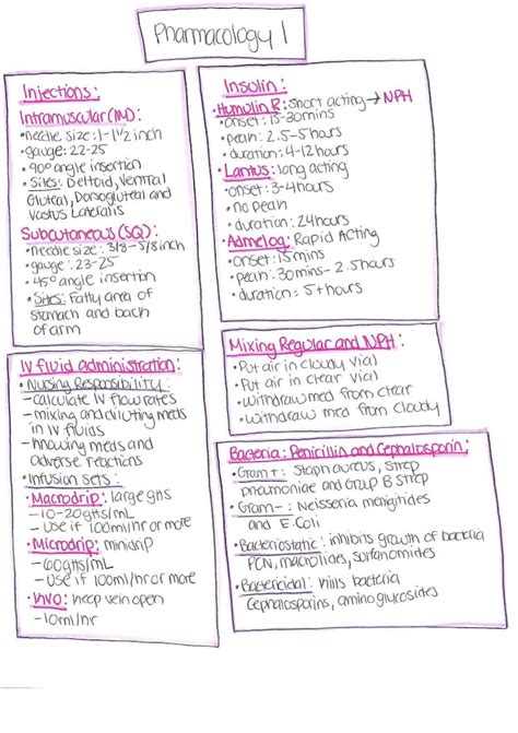 Nclex Pharmacology Notes Etsy