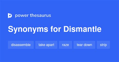 Dismantle Synonyms 1 444 Similar Words And Phrases