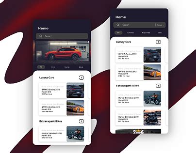 Car Renting App Design Projects Photos Videos Logos Illustrations