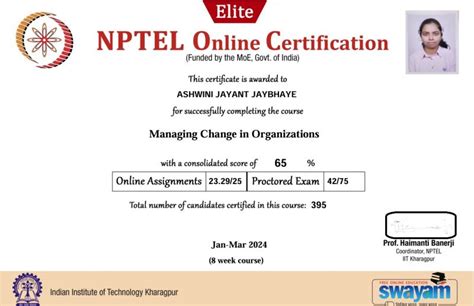 Ashwini Jaybhaye On Linkedin Nptel