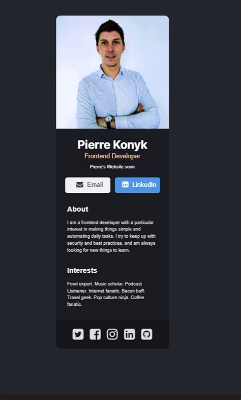 Github Stoodmag Digital Business Card Solo Project Part Of The Free React Course From