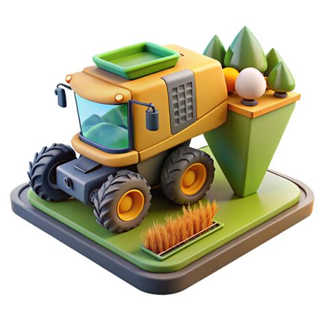 Stunning Contemporary Modern Combine With Yield Monitoring System Isolated Genuine 57658819 Png