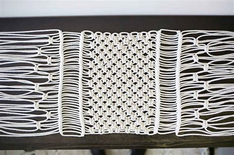 Macrame Table Runner DIY A Beautiful Mess