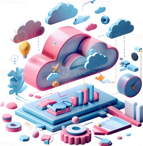 Cloud Computing Isometric Illustration 49160369 Png