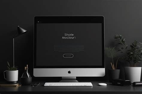 Premium Photo Dark Mode Mockup With Blank Space For Placing Your Design