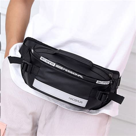 Badu Bg Мъжки найлонови чанти за талия Fanny Single Chest Pack