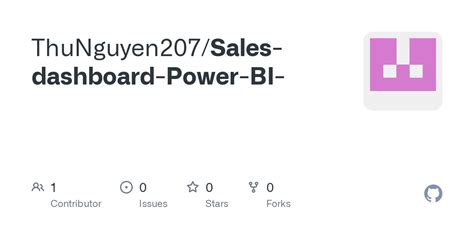 GitHub ThuNguyen Sales Dashboard Power BI