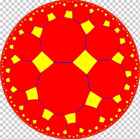 Tessellation Uniform Tilings In Hyperbolic Plane Truncated Order 5 Pentagonal Tiling Png