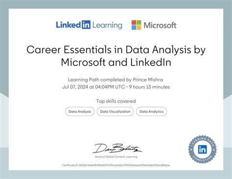 Prince Mishra On Linkedin Dataanalysis Careeressentials Microsoft