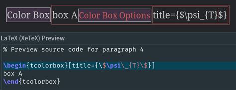 Tcolorbox Prevent Lyx From Escaping Math In Color Box Title Tex