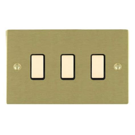 Hamilton 823xtmsb B Sheer Satin Brass 3 Gang 250w210va Multi Way