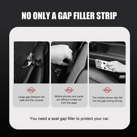 brown car seat gaps filler crevice blocker console side fill strip
