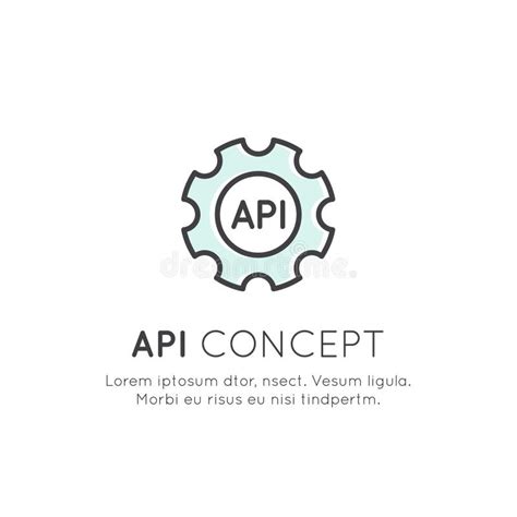 Api Interface Vector Icon Style Illustration Stock Illustration Illustration Of Coding