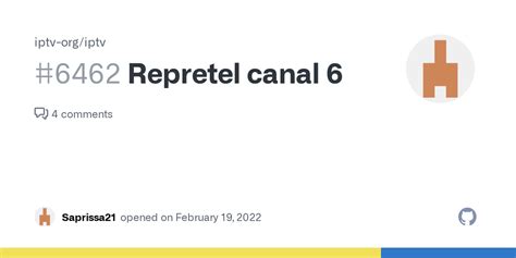 Repretel Canal 6 · Issue 6462 · Iptv Orgiptv · Github