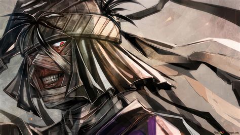 Shishio Flame Katana Swordsman From Rurouni Kenshin Anime 4k Wallpaper
