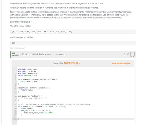 Solved Complete The Find Max Member Function In Chegg