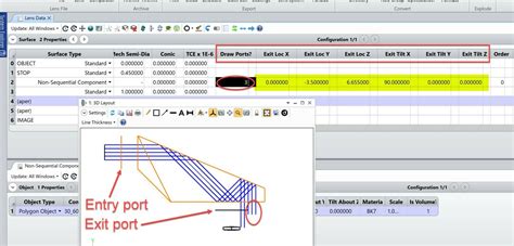 how to properly set the entry port and exit port for the non sequential component in a mixed