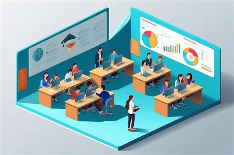 Premium Photo Teaching And Research College Infographic Tutorial Online Courses Seminar Class