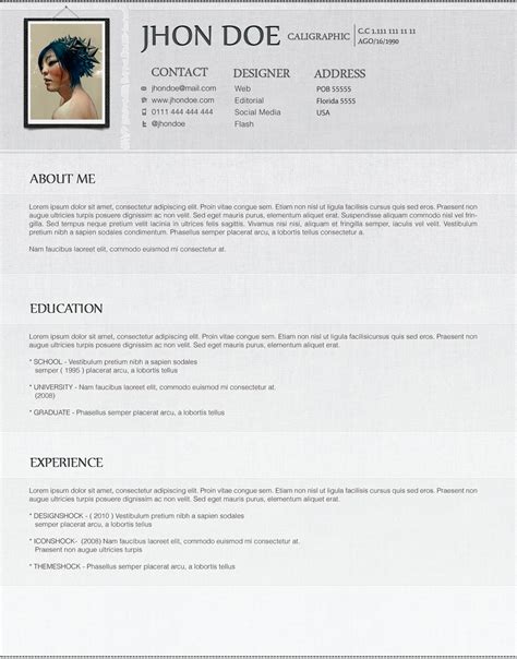 Formal CV Template