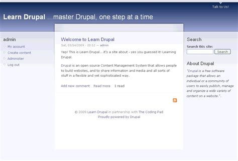 Building A Website With Drupal 6 Part 6 Playing With Themes The Coding Pad