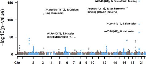 Tr Phenotype Associations Manhattan Plot Of Phenome Wide Association