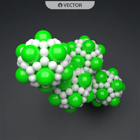 D Molecule Molecular Structure Abstract D Connection Structure Technology Style Stock