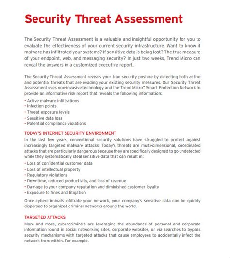 Threat Assessment Report Template Professional Templates Professional Templates